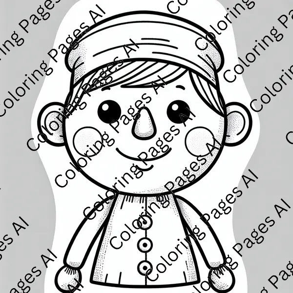 Puppet Coloring Page - Coloring Pages AI