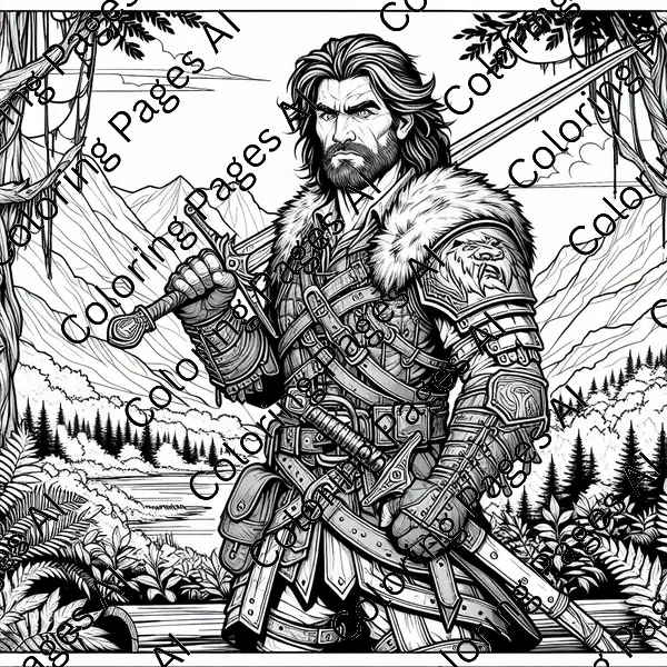 The Witcher 3 Wild Hunt Coloring Page - Coloring Pages AI