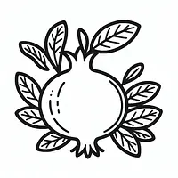 A black and white coloring page of simple, Tamarind. - Coloring Pages AI