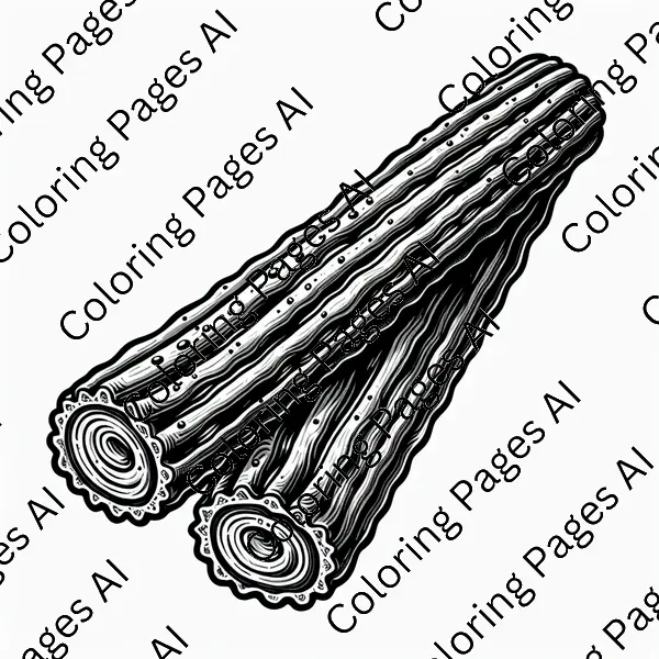 Churros Coloring Page - Coloring Pages AI