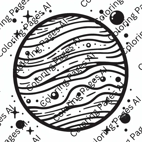 Exoplanet Coloring Page - Coloring Pages AI