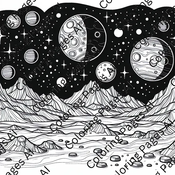 Mars Coloring Page - Coloring Pages AI