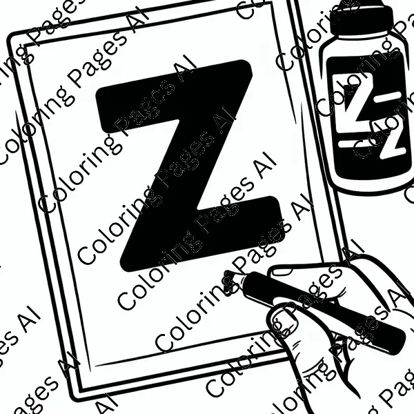 Letter Z Coloring Page - Coloring Pages AI