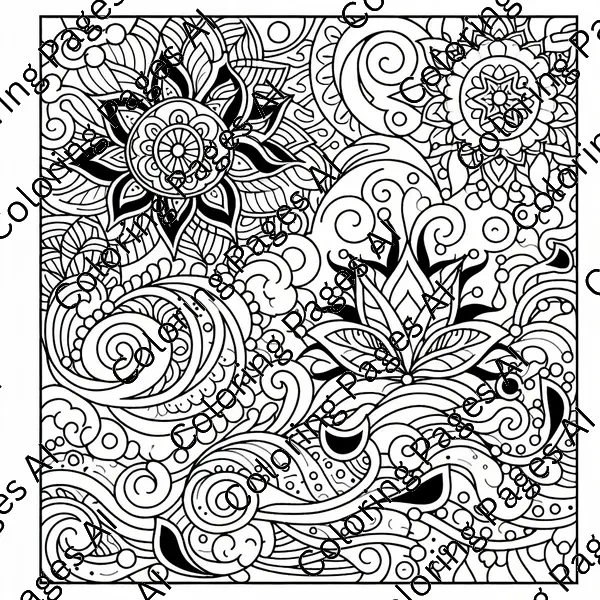 Digital Art Coloring Page - Coloring Pages AI