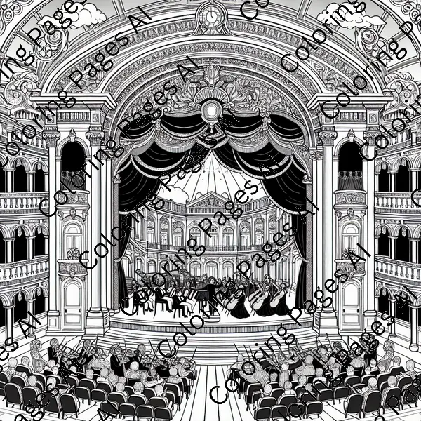 Opera Coloring Page - Coloring Pages AI