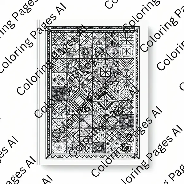 Quilt Coloring Page - Coloring Pages AI